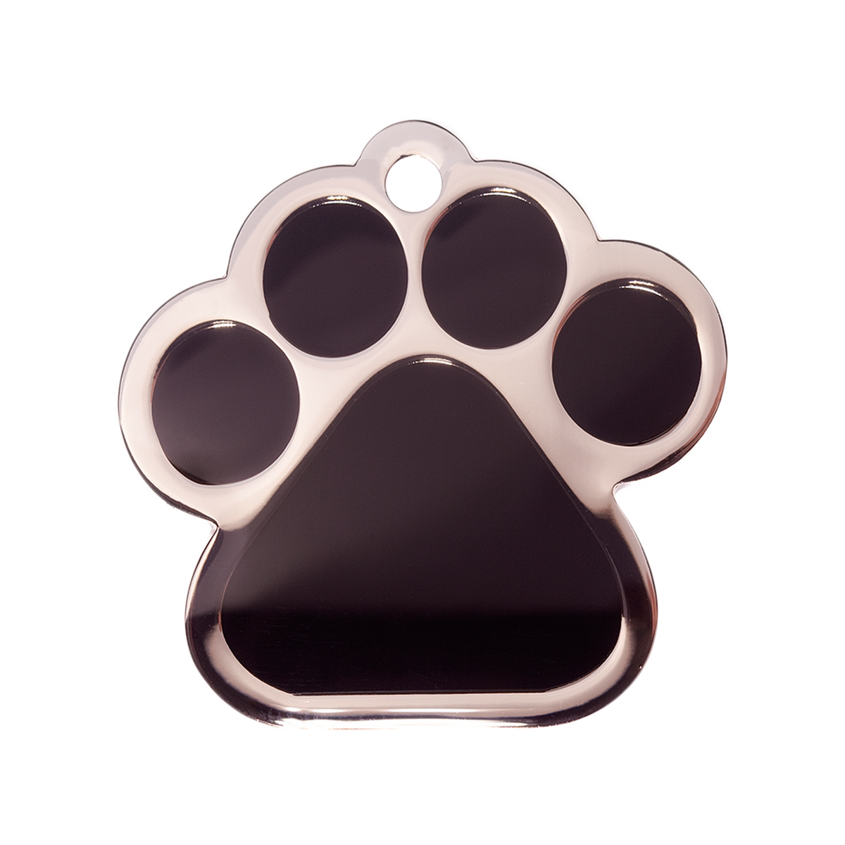 Black Large Paw Pet Tag | Engraved Dog ID Tag – Pet Tags UK