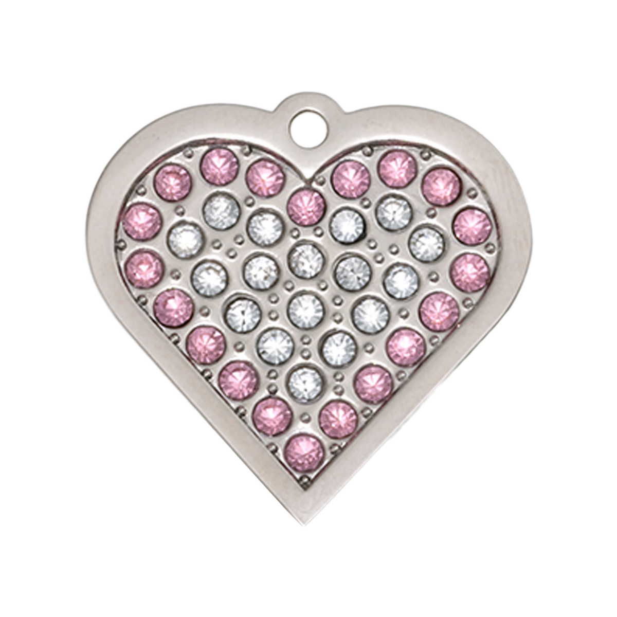 Coco Bling Heart Pet Tag with Pink Swarovski Crystals – Pet Tags UK